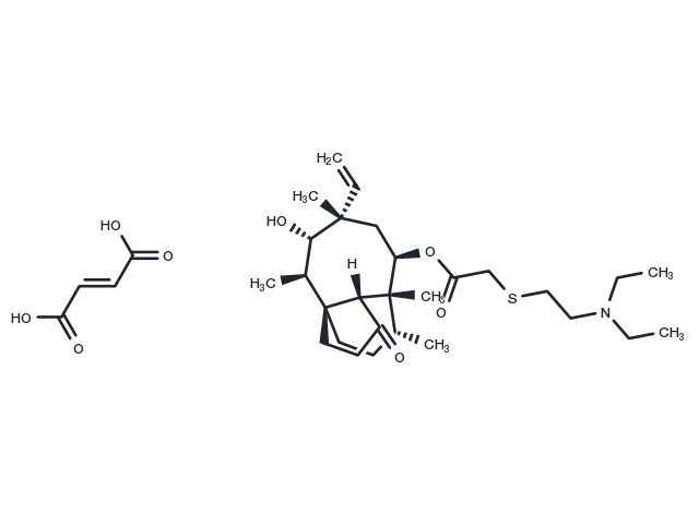 Tiamulin fumarate | 延胡索酸泰妙菌素 | TargetMol