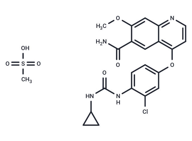 Lenvatinib mesylate | c-RET | FGFR | VEGFR | c-Kit | PDGFR | TargetMol