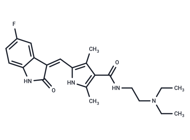 Sunitinib | SU 11248 | 舒尼替尼 | 受体酪氨酸激酶抑制剂 | TargetMol